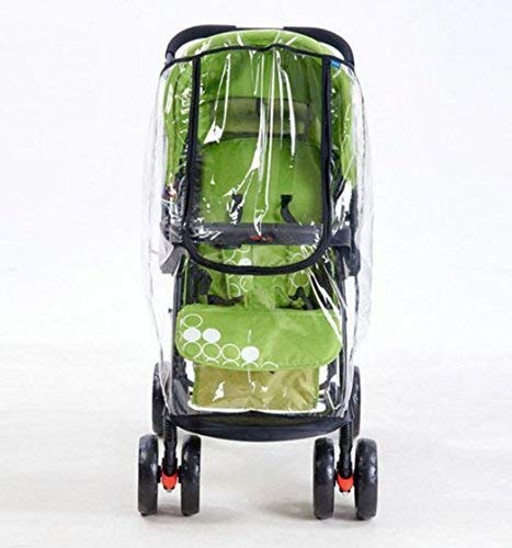 Yosoo Baby Stroller Waterproof Rain & Wind Shield, Universal Pushchairs Transparent Weather Shield Dust Cover with Window, Fit Most Strollers