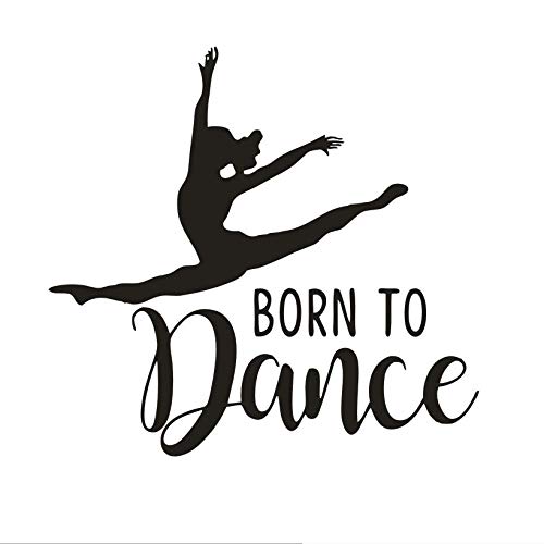 YOYOYU ART HOME DECOR Dance Wall Sticker Art Removable Girl Dancing Black 25.5x27.5in Vinyl Decal