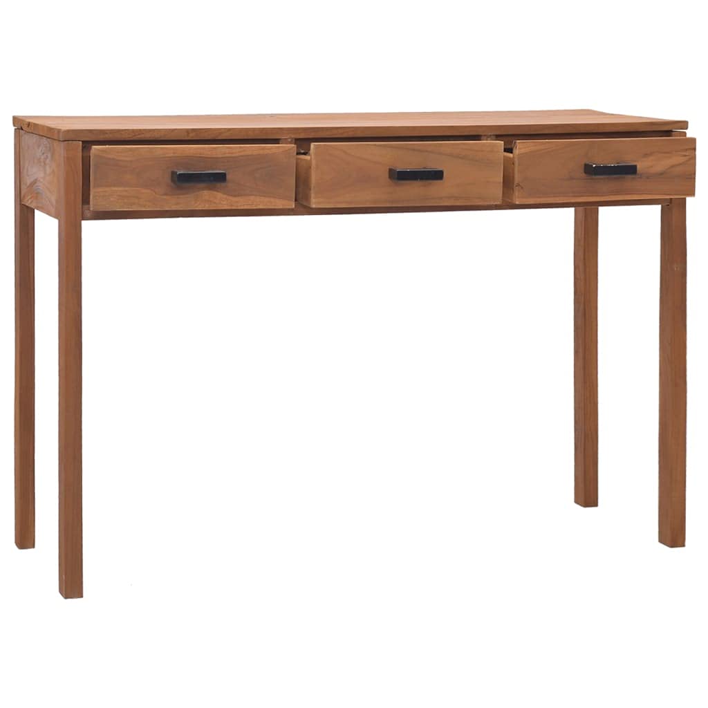 ZQQLVOO Small Computer Desk,with Drawer,School Writing Desk,Study Desk,Work Home Office Desk for Small Space,Office Desk 31.9"x15.7"x29.5" Solid Teak Wood