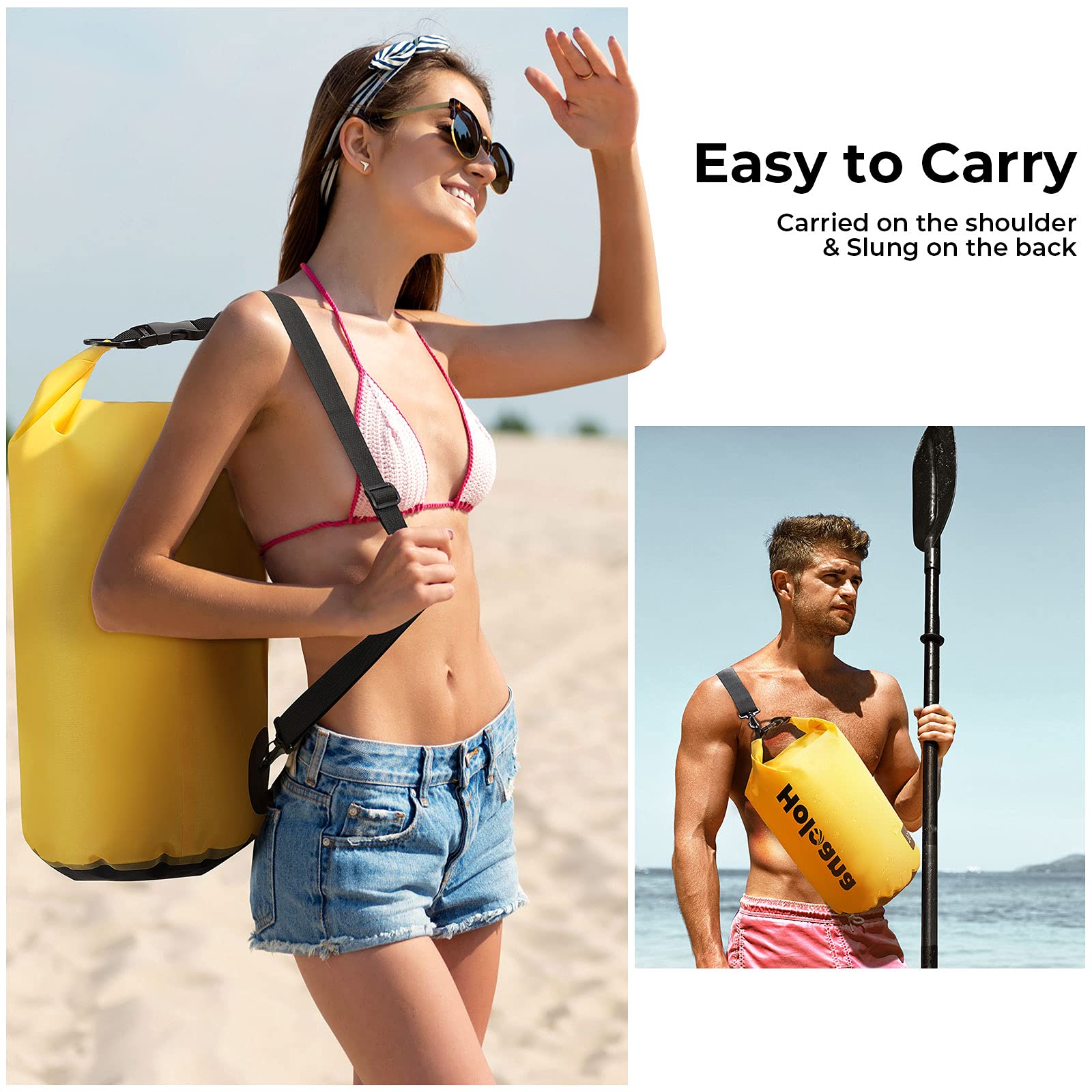 Waterproof Dry Bag 5L 15L, Small Dry Bag for Kayaking, Beach, Boating, Camping, Fishing, Floating by Holoana