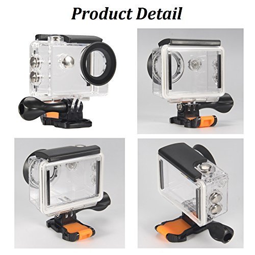 VVHOOY Waterproof Case Dive Housing Protective Underwater Dive Case Shell with 3 Pack Red Filter Compatible with AKASO EK7000/EKEN H9R/REMALI/FITFORT/DROGRACE WP350 Action Camera