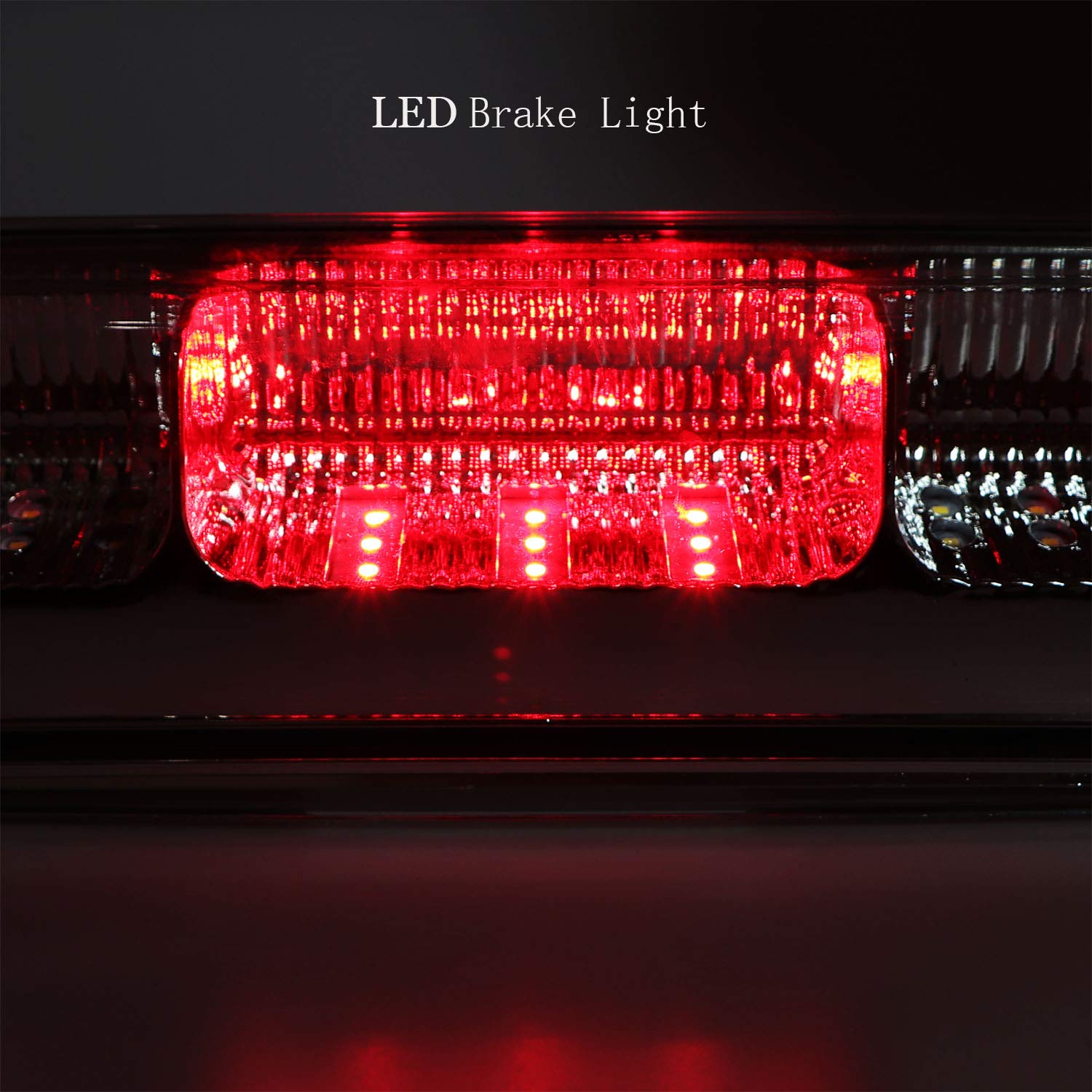 Youxmoto Fit for Ford F150 2004-2008 LED 3rd Brake Light,Fit for Ford Explorer Sport Trac 2007-2010,Fit for Lincoln Mark 2006-2008 LT High Mount Stop Light Cargo Light (Black Housing Clear Lens)