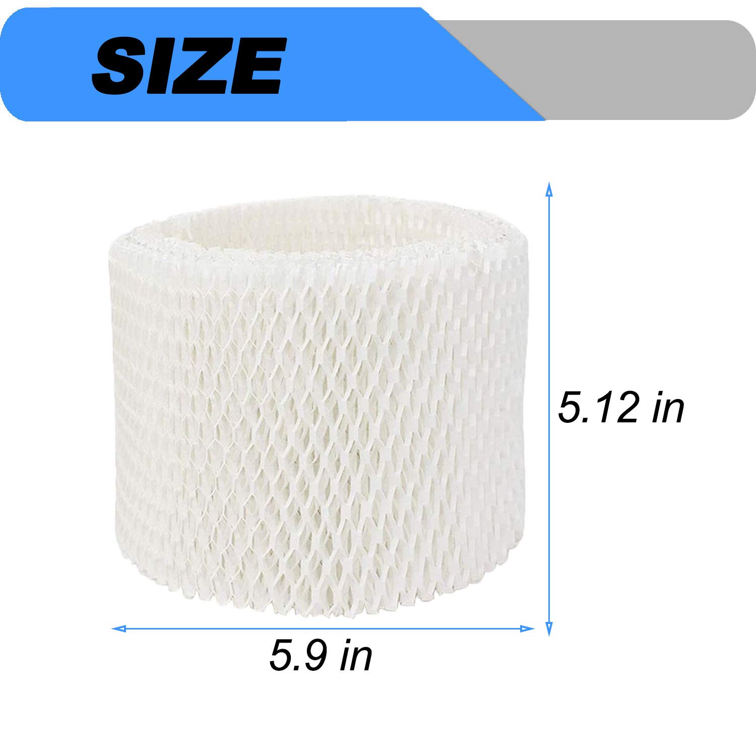 YUEFENG Humidifier Filter for Vicks WF2 Humidifier V3100, V3500, V3500N, V3600, V3700, V3800, V3850, V3850JUV, V3900, V3900JUV, VEV320, 3020, ECM-250i, ECM-500, WA-8D, Replacement WF2 Filter (3)