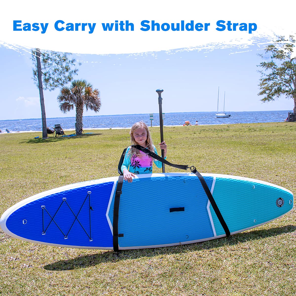 Zupapa Inflatable Stand Up Paddleboard with SUP Accessories, Non-Slip Deck - Perfect for Adults, Kids, and Dogs