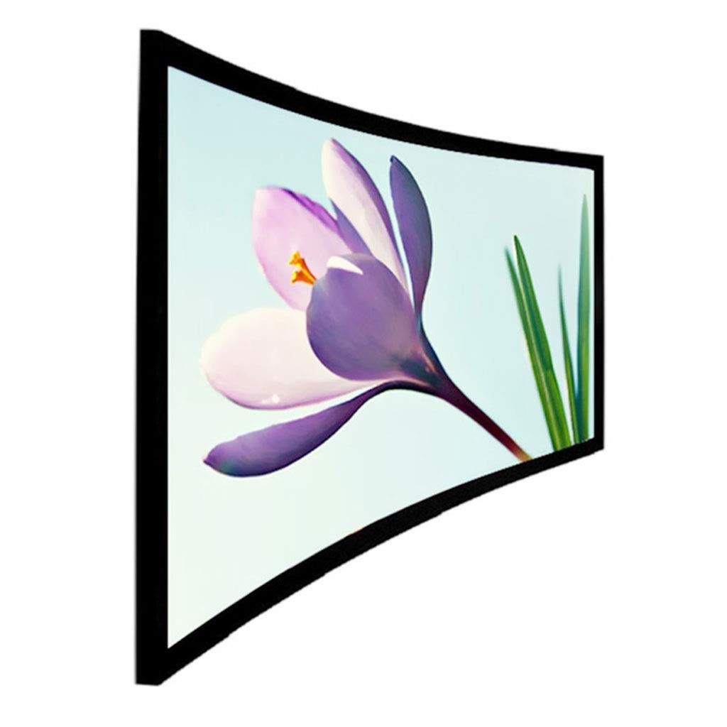 XDDCDH 4K 16:9 White Woven Acoustic Transparent Customize 3D Curved Fixed Frame Projector Screen for Home Cinema Projection Screen (Size : 200 inch)