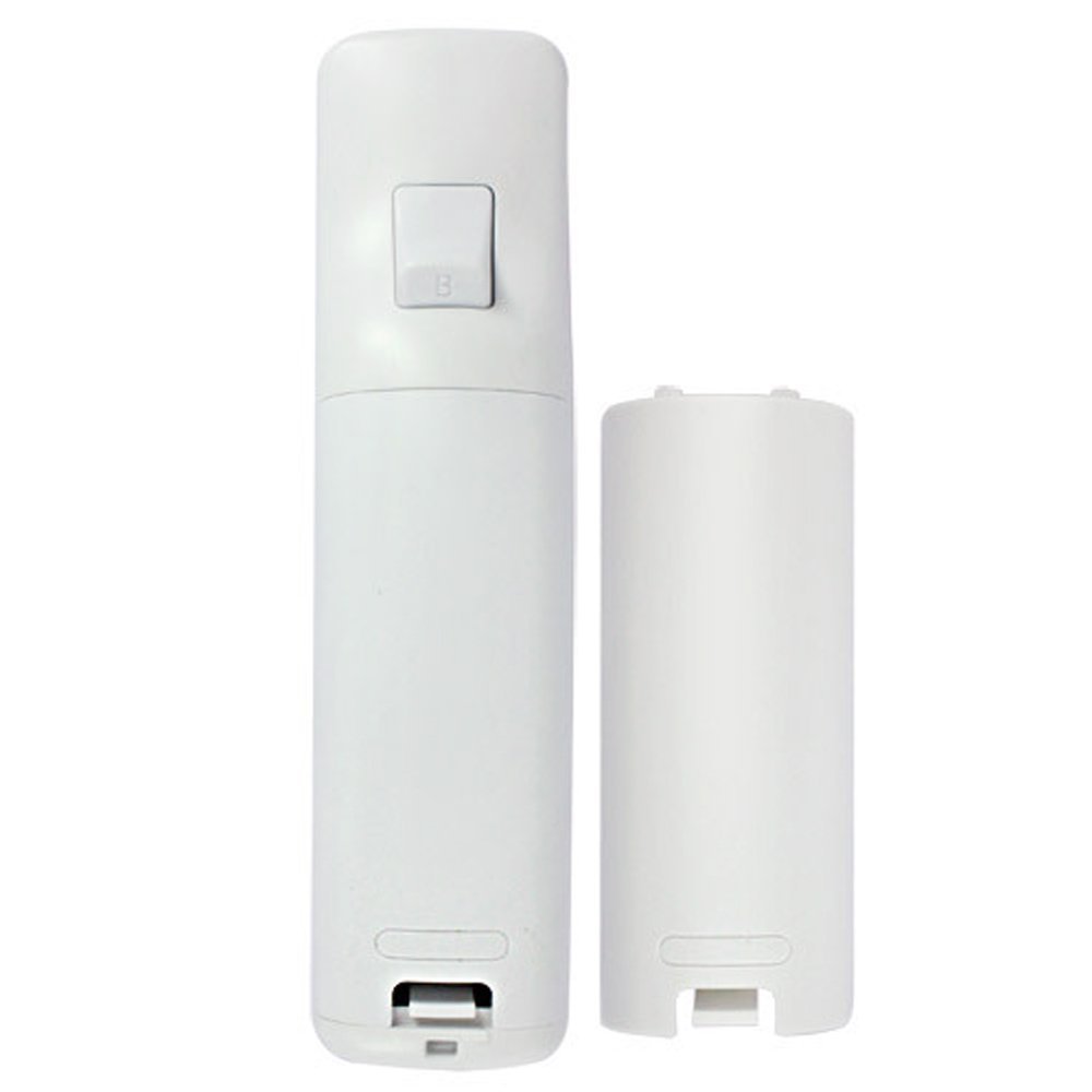yueton 2pcs Black and White Replacement Battery Back Door Cover Shell for Nintendo Wii Remote Controller
