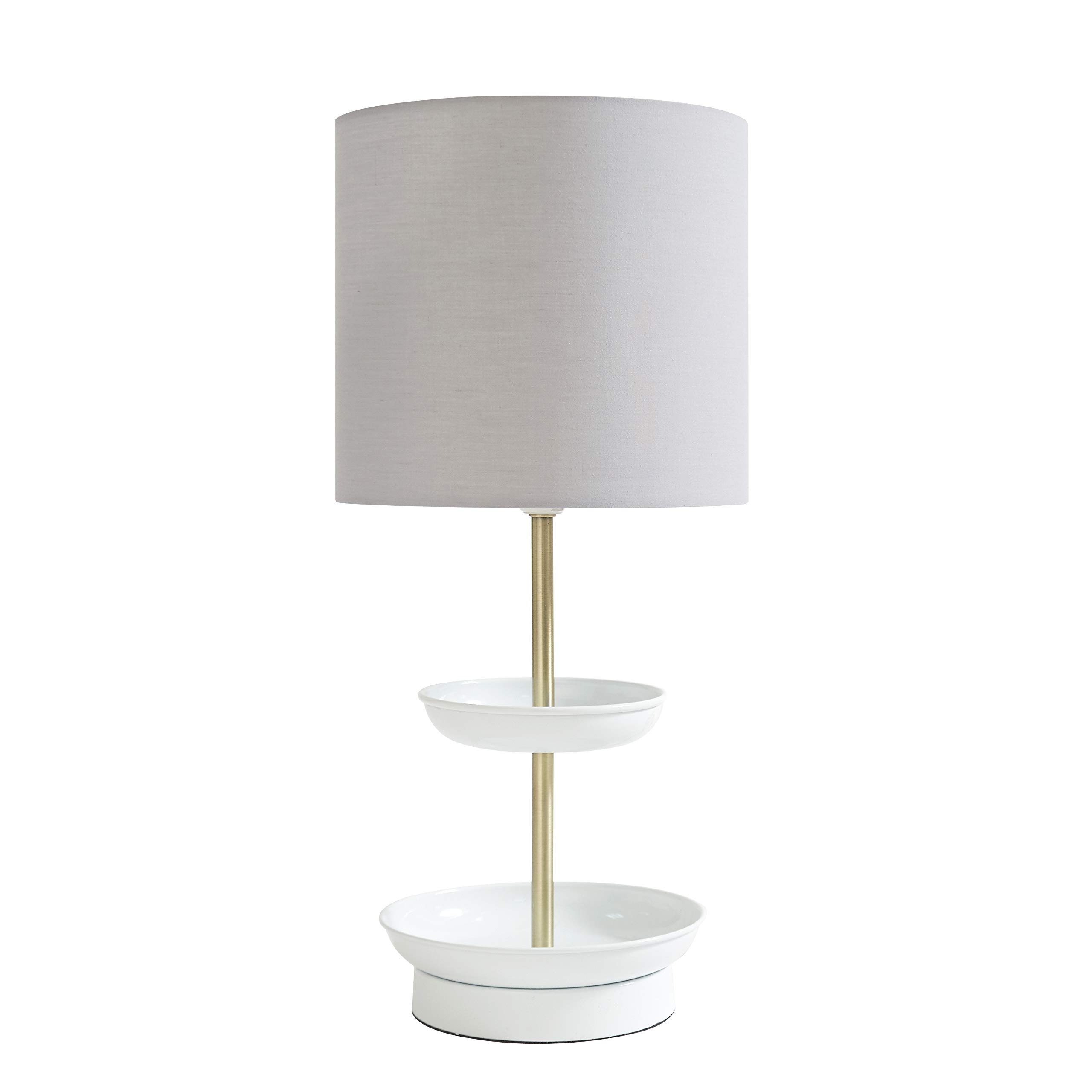 Urban Lifestyle Two Tier Lamp with Catch-All Base, Grey