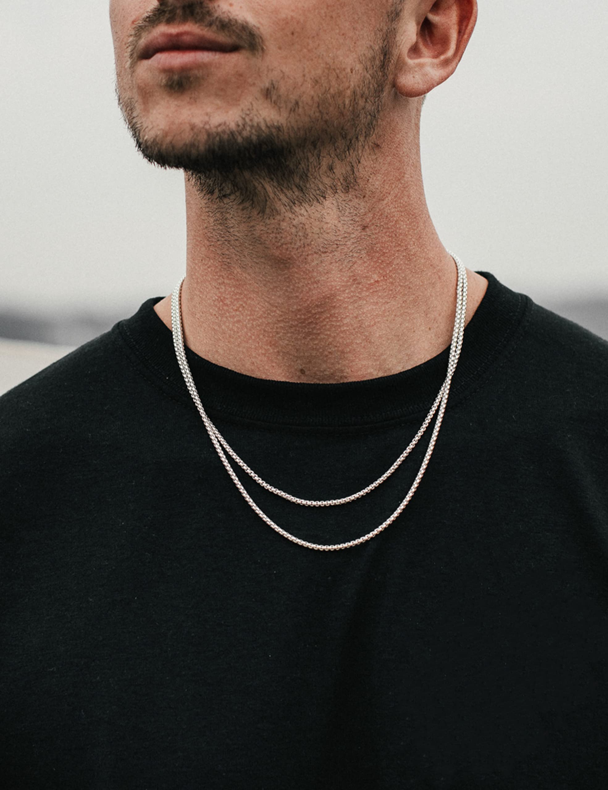 Waitsoul 925 Sterling Silver Box Chain Lobster Clasp 2mm Silver Chain for Women Men Silver Necklace Chain 16-30 Inches (16)