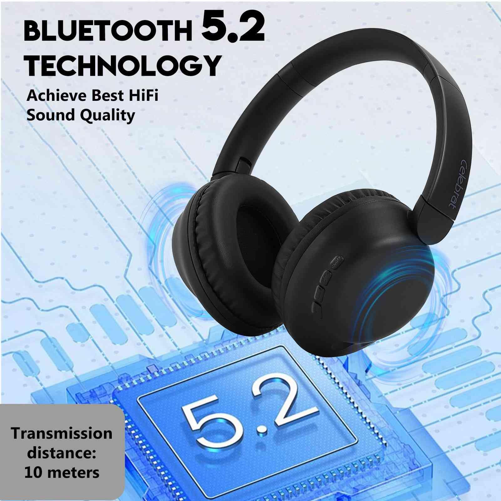 UrbanX Perfect Comfort 955 II Overhead Wireless Bluetooth Headphones for Microsoft Surface Duo Noise Isolation, with β Black