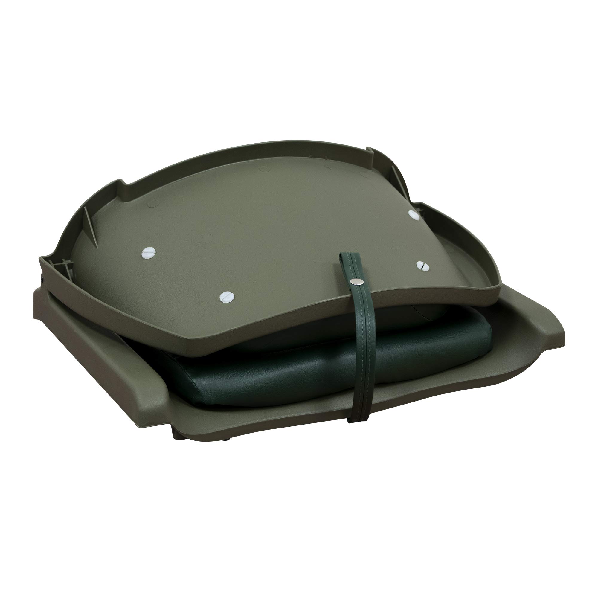 Wise 8WD139 Series Molded Fishing Boat Seat with Marine Grade Cushion Pads, Green Shell, Green Cushion