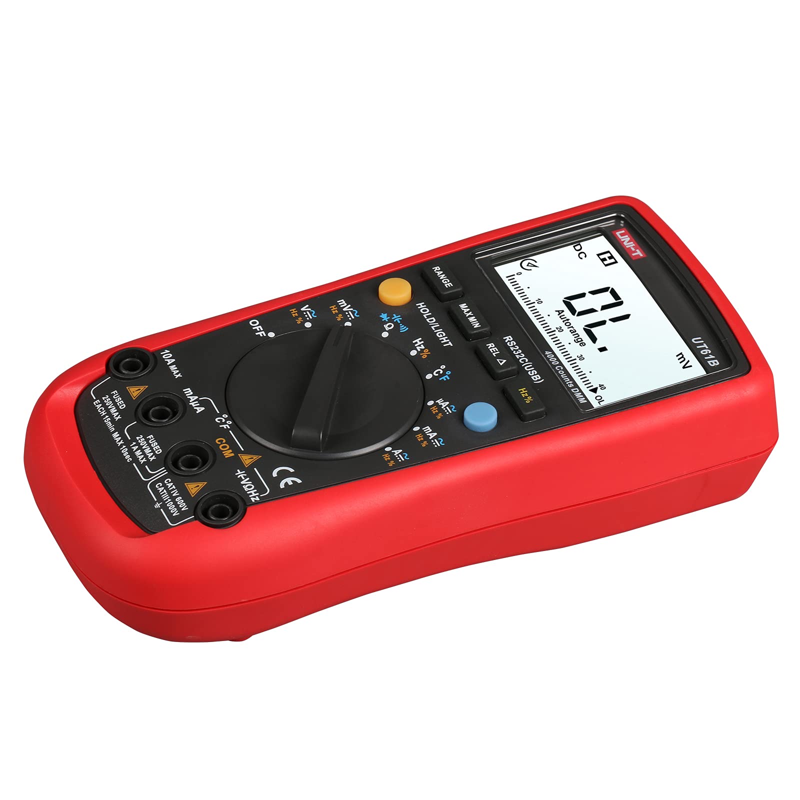 UNI-T UT61B Modern Digital Multimeter Auto Range Backlight,True RMS,Temperature Tester