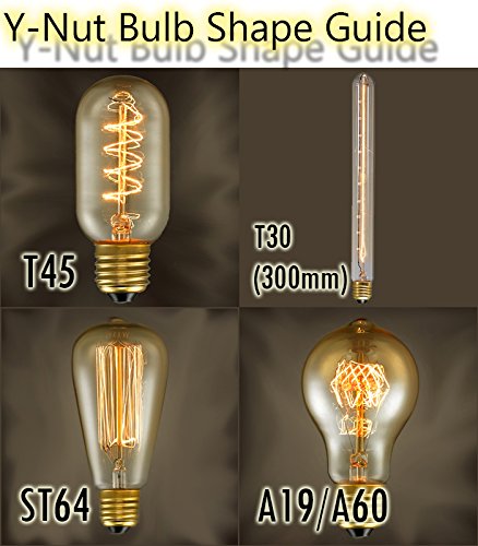 Y-Nut 1 Pack Edison Style Filament ST64 Bulb, 40W 2700K Warm White, Vintage Style Bulb