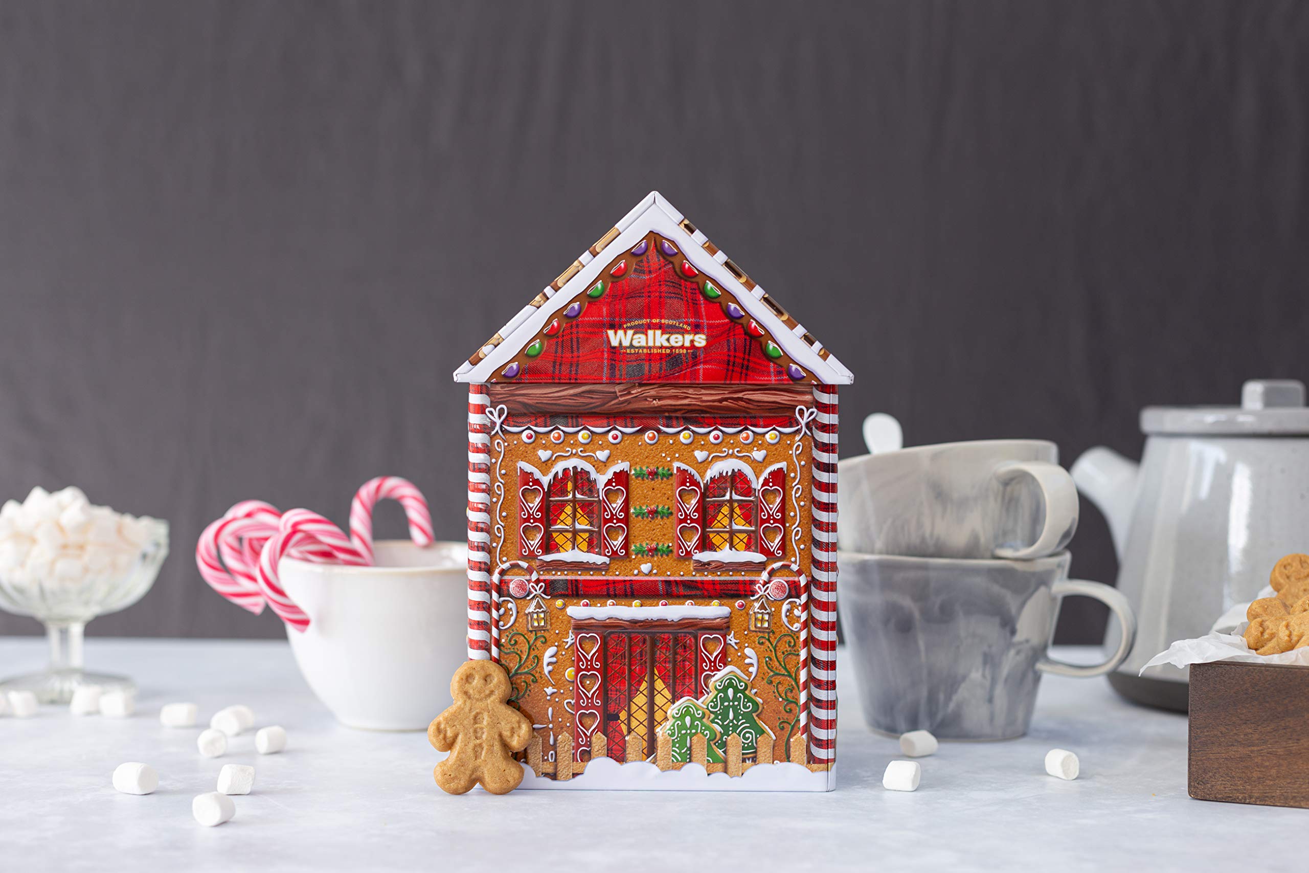 Walker's Shortbread Gingerbread House Holiday Tin, Shortbread Cookies, 7 Oz Tin