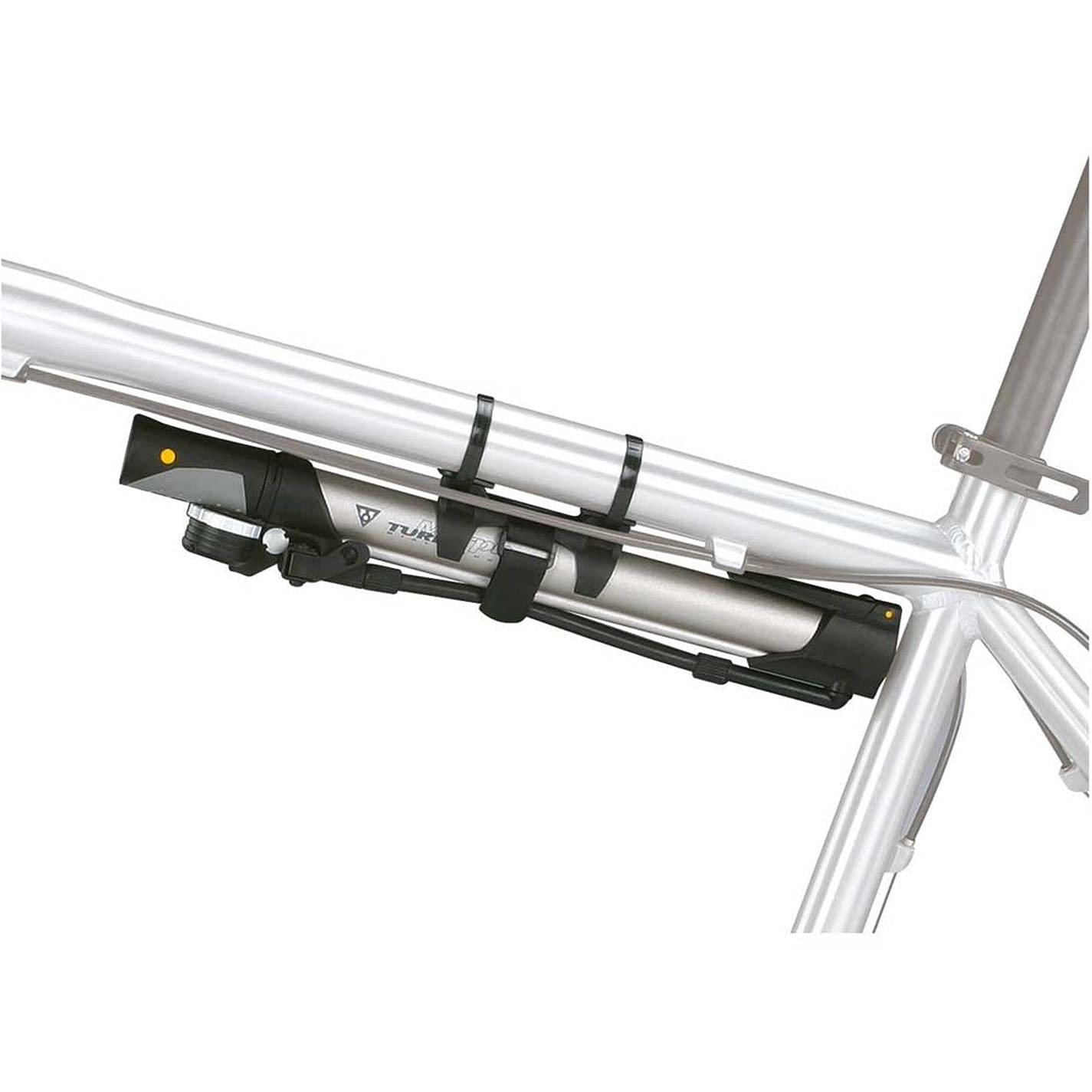 Topeak Turbo Morph Bike Pump with Gauge, L x W x H 32.2 x 5.8 x 3 cm / 12.7” x 2.3” x 1.2”,Silver/ Black