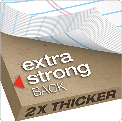 TOPS Docket Gold Writing Pads with 100 Sheets, 8-1/2" x 11-3/4", White Paper, Perforated, Legal Rule, 100 Sheets, 2 Pack (63998)
