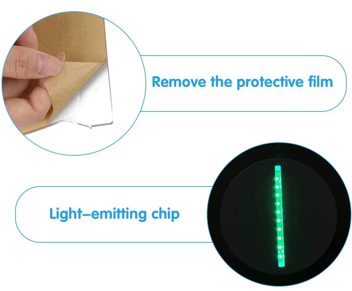 Z ZILLION CRAFT Night Light for Kids Bedroom. Remote Control Multi Color Mode 3D illusional lamp. Best Gift for Kids Birthday, Christmas. Easy use with USB Charging.