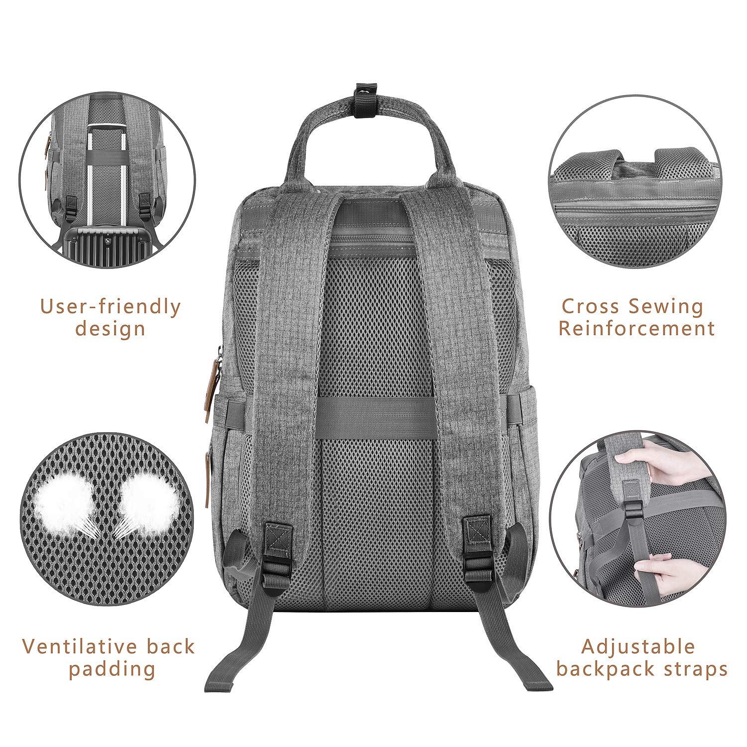 Zymise K-Musculo Large Diaper Bag Backpack, ZOZLY Travel Back Pack Baby Bag Nappy Changing Bags