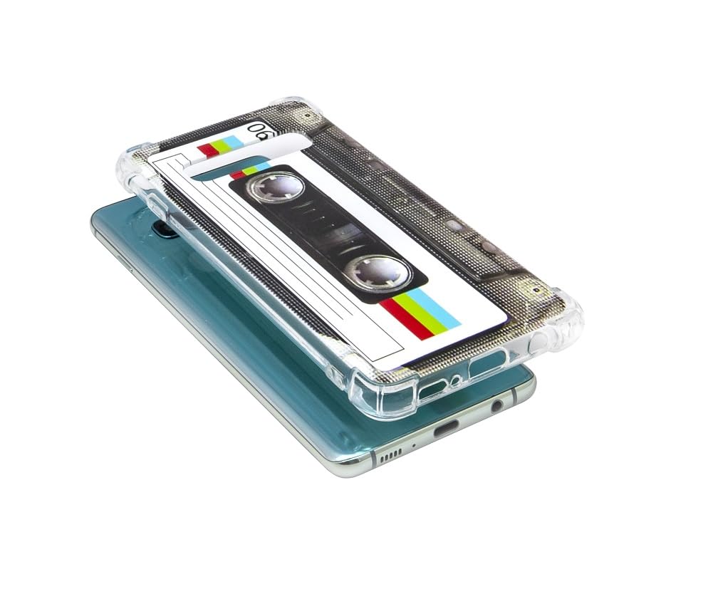 FAteam Case for Galaxy S10 Plus, Matte Finish with TPU Soft Bumper Retro Cassette Tape Case Compatible with Samsung Galaxy S10 Plus 2019 Release