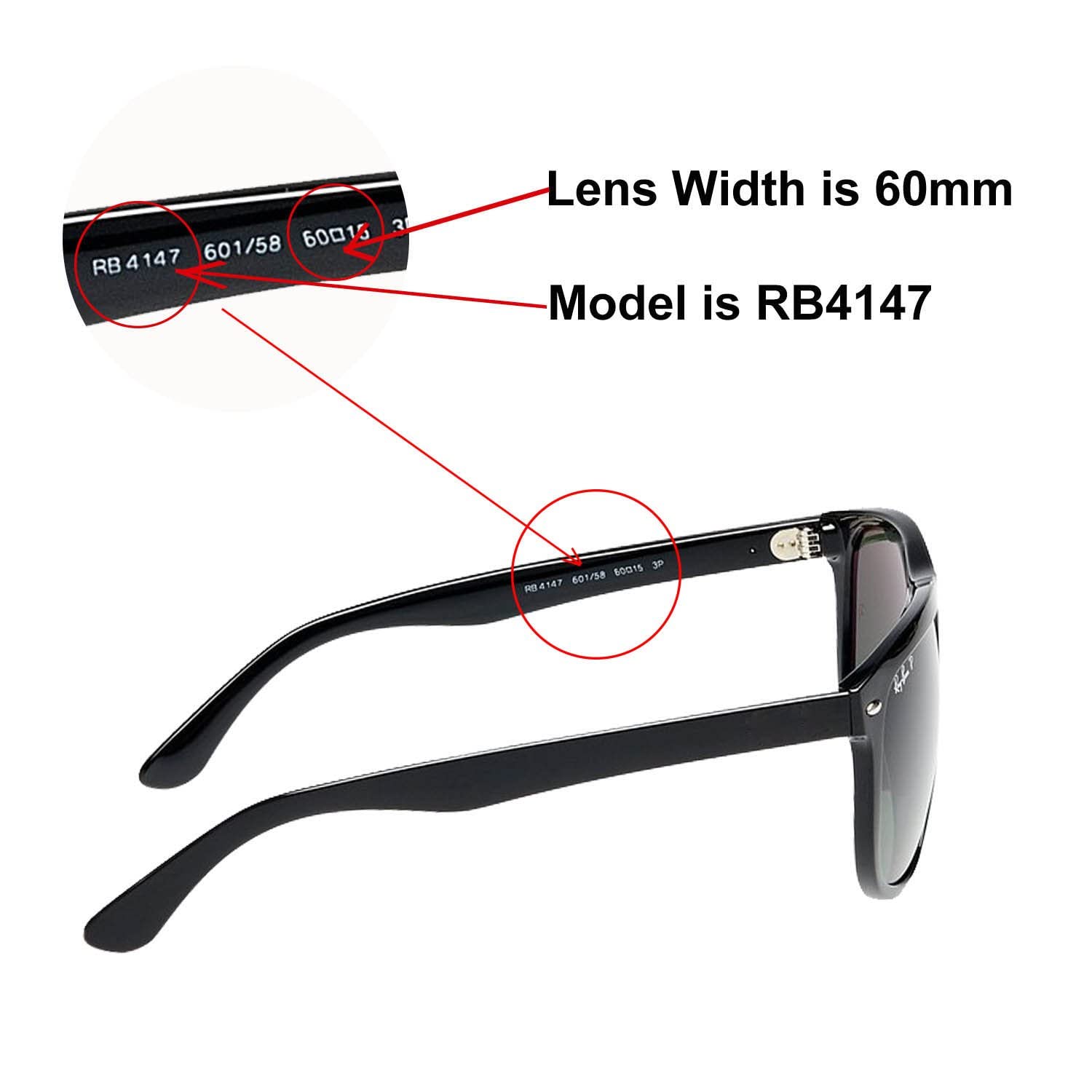 Walleva Brown Polarized Replacement Lenses For Ray-Ban RB4147 60mm(Lens Width) Sunglasses