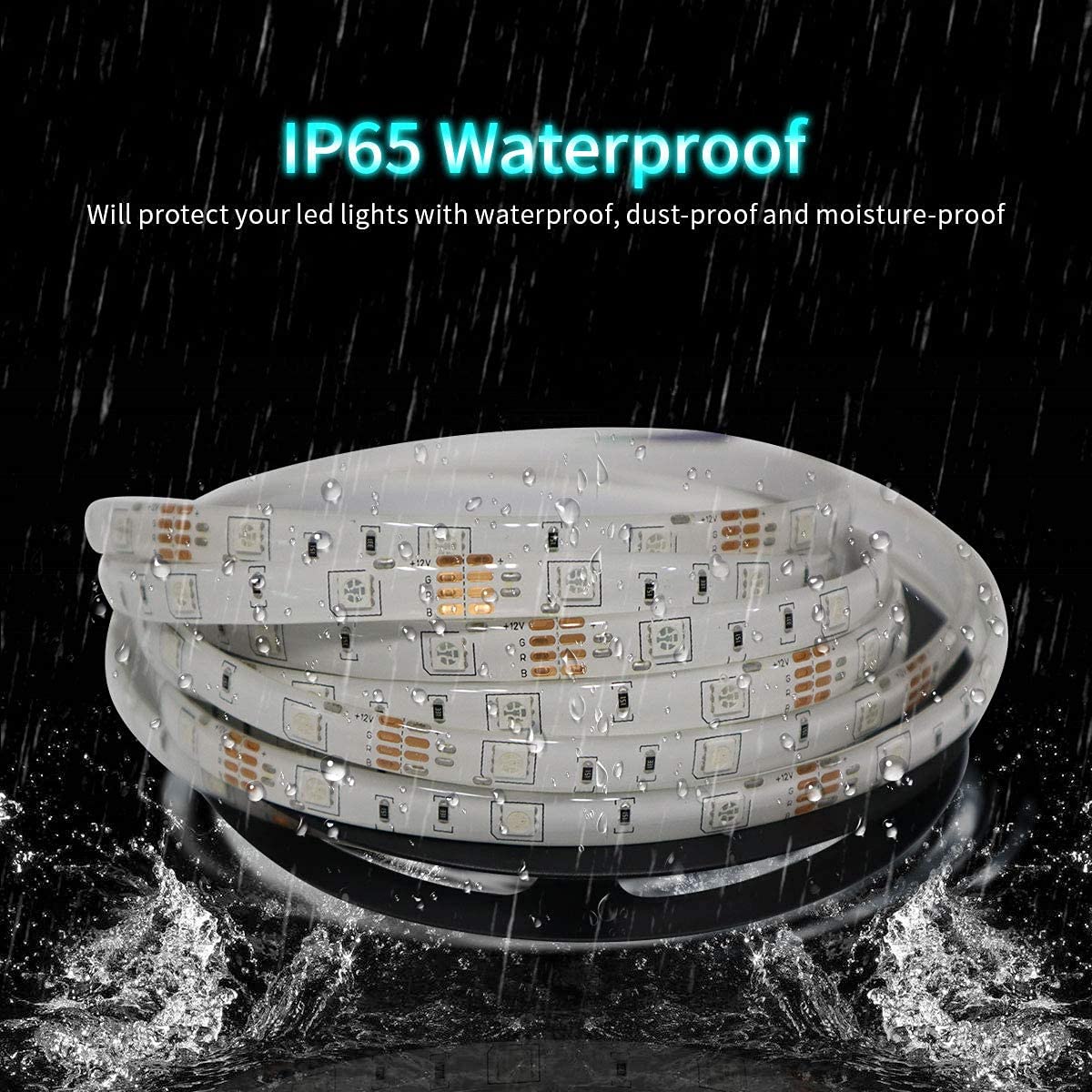 ZHT Bluetooth LED Strip Lights 32.8ft/10M App Control, Sync with Music RGB Color Changing Strip Light for Bedroom Ceiling Kitchen & TV, Rope Light 300pcs Led Waterproof IPX65, Safety Use.