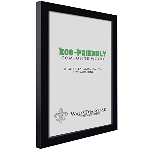wallsthatspeak 11x14 Black Picture Frame for Puzzles Posters Photos or Artwork