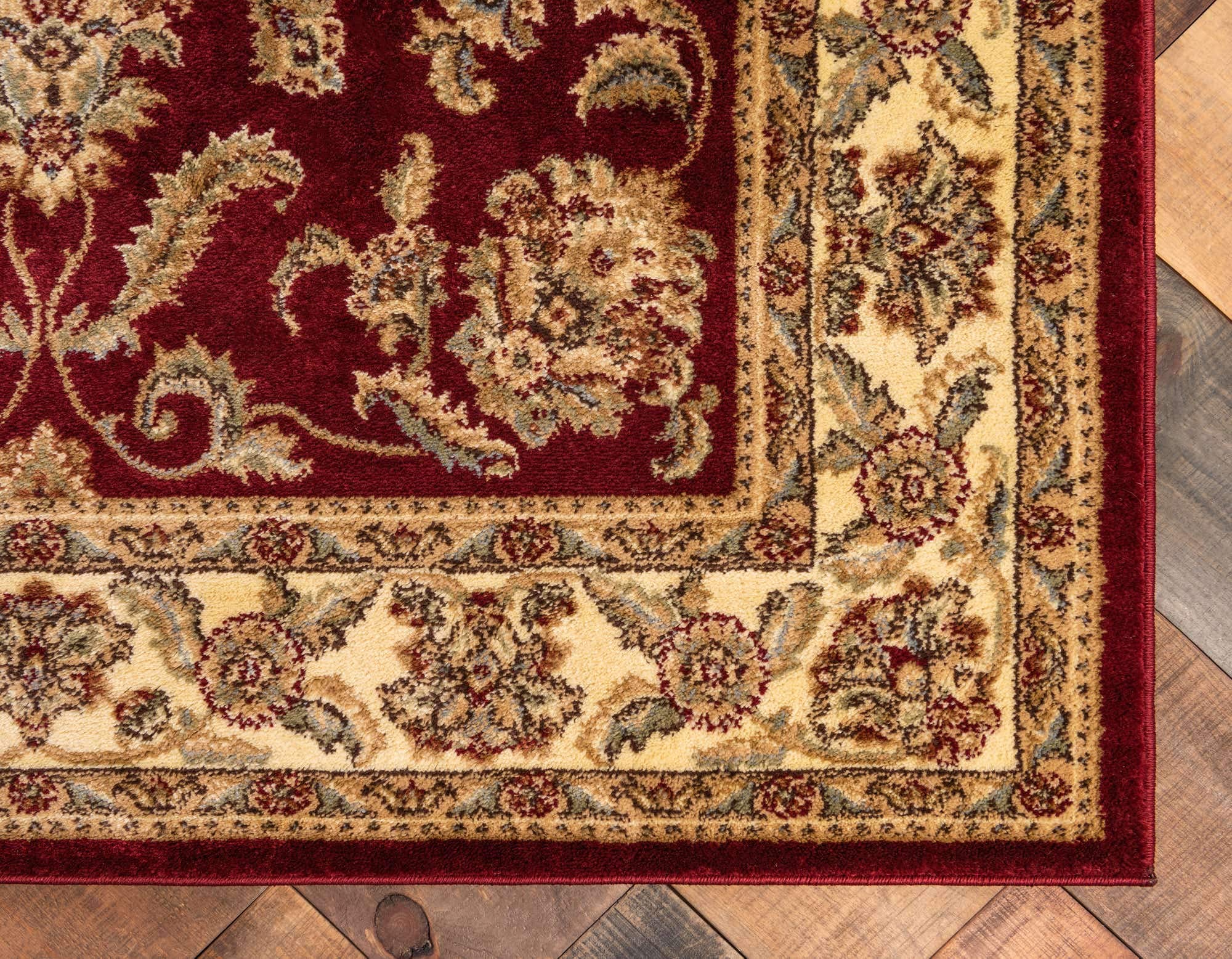 Unique Loom Voyage Collection Traditional Oriental Classic Intricate Design Area Rug (7' 0 x 10' 0 Rectangular, Red/Tan)