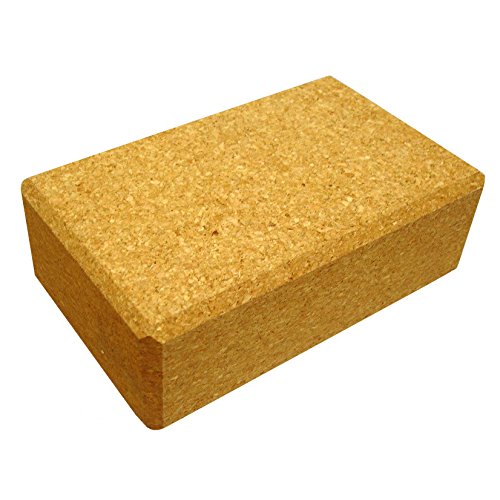 YogaAccessories Eco-Friendly All Natural Cork Yoga Block - 3" x 6" x 9"