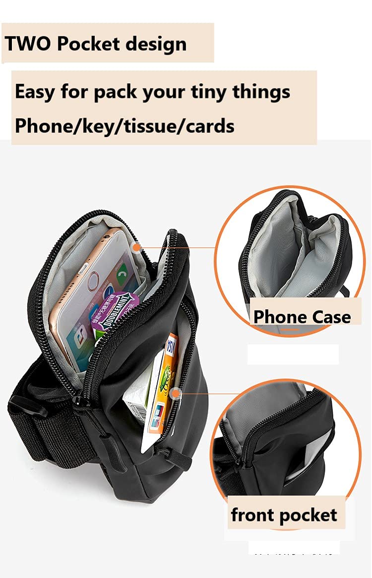 Ubestpak Phone Armband Gym Phone Holder for Arm, iPhone Pouch iPhone Arm Case for iPhone Series, Running Band iPhone Armband Cell Phone Holder for Cell Phone Size Under 6.7inch