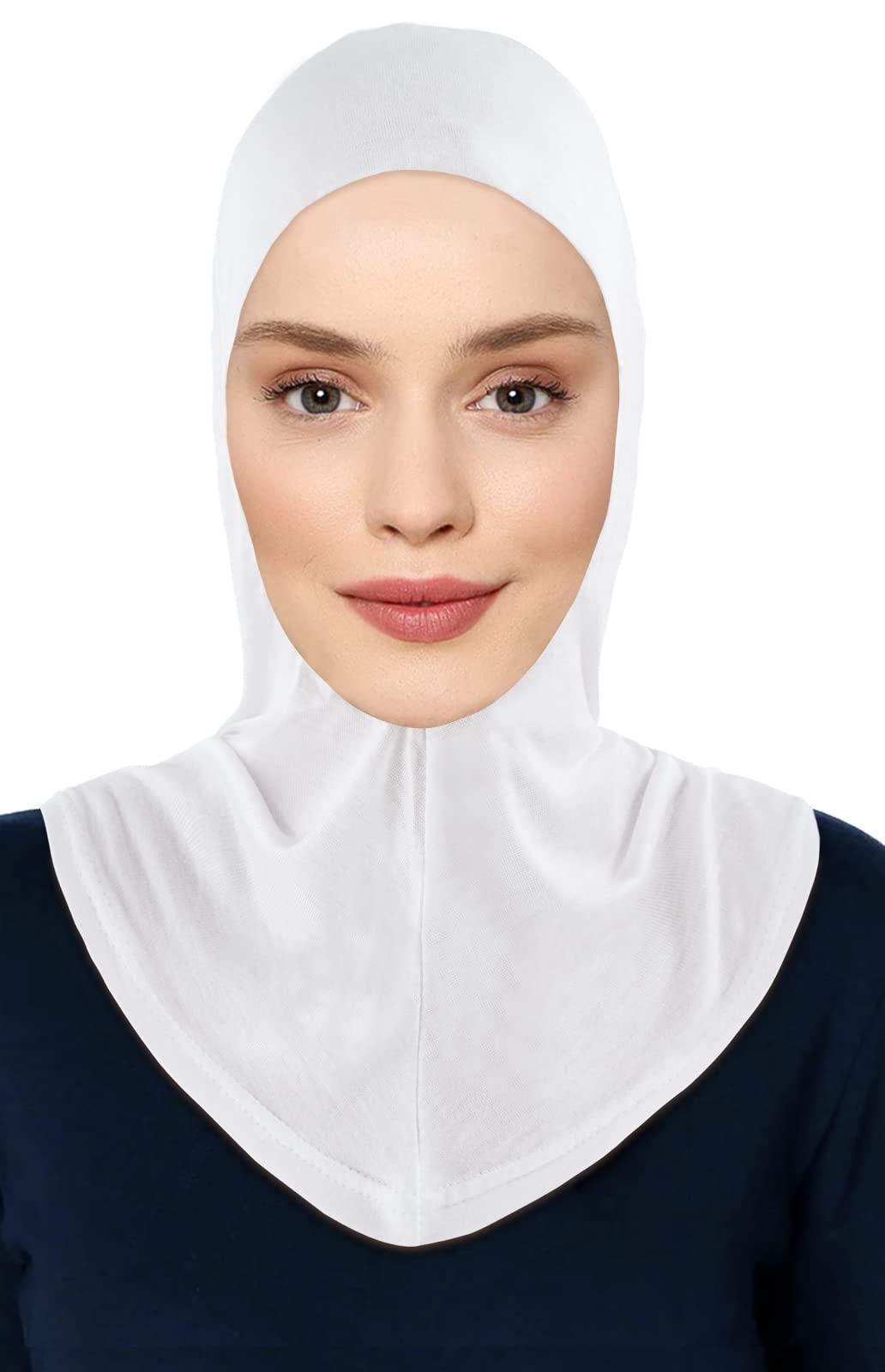 YOYOU Muslim Hijab for Women Instant Turban Head Wraps Soft Head Cover Under Scarf White