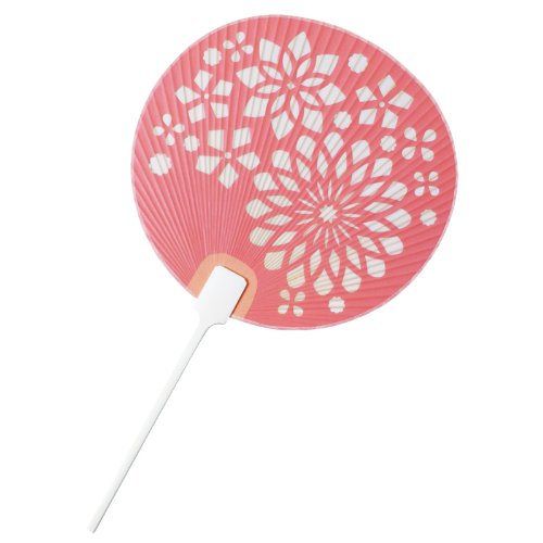 四国団扇 Shikoku Group Fan for Women, Approx. 9.1 x 15.4 inches (23 x 39 cm)