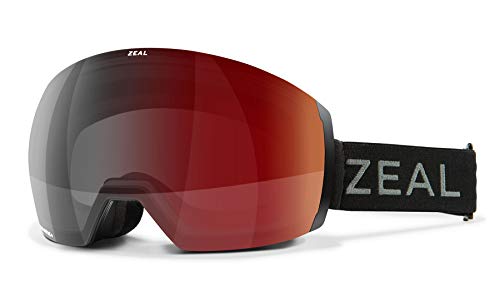 Zeal Optics Portal XL - Frameless Ski & Snowboard Goggles For Men & Women, OTG Ready β Dark Night w/Auto+ Polarized GB Lens