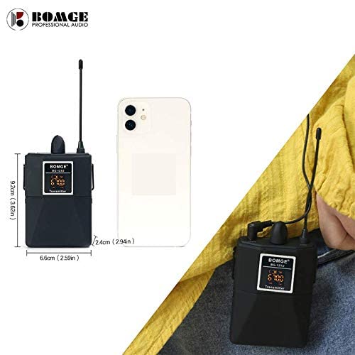 Wireless Lavalier Lapel Microphone System/Headset Mic/Interview Mic,for iPhone, Android Smartphones, PA Speaker, Teaching, DSLR Camera and Tablets (164 Ft Range)