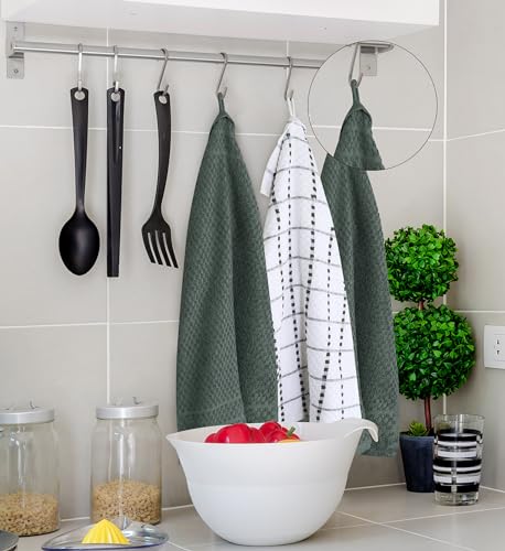 Utopia Towels Kitchen 12 Pack, 15 x 25 Inches, 100% Ring Spun Cotton Super Soft and Absorbent Linen Dish Towels, Tea Bar Set (Grey)