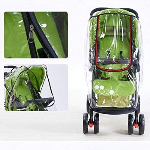 Yosoo Baby Stroller Waterproof Rain & Wind Shield, Universal Pushchairs Transparent Weather Shield Dust Cover with Window, Fit Most Strollers
