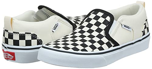 Vans Boy's Slip On Trainers, Multicolour Checkers Black Natural Ipd, 38