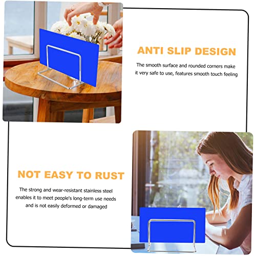 Yardenfun Baffle Bracket Clip on Desk Divider Metal Brackets Privacy Panel Bracket Desk Divider Screen Clamps Metal Partition Bracket Desktop Stainless Steel Office Mobile Stand It Can Move