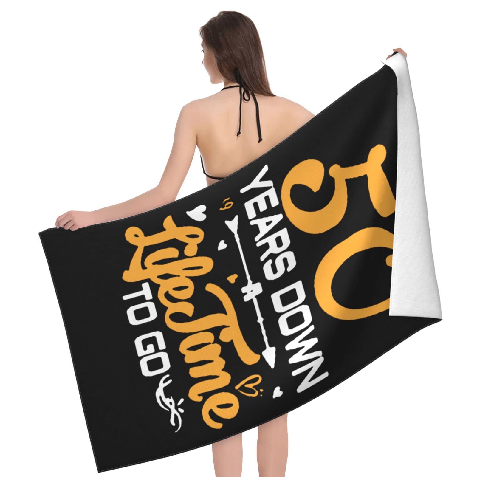 Zahika 50th Wedding Anniversary Beach Towel Absorbent Bathroom Towels Beach Towels Oversized Super β32x52 Inch