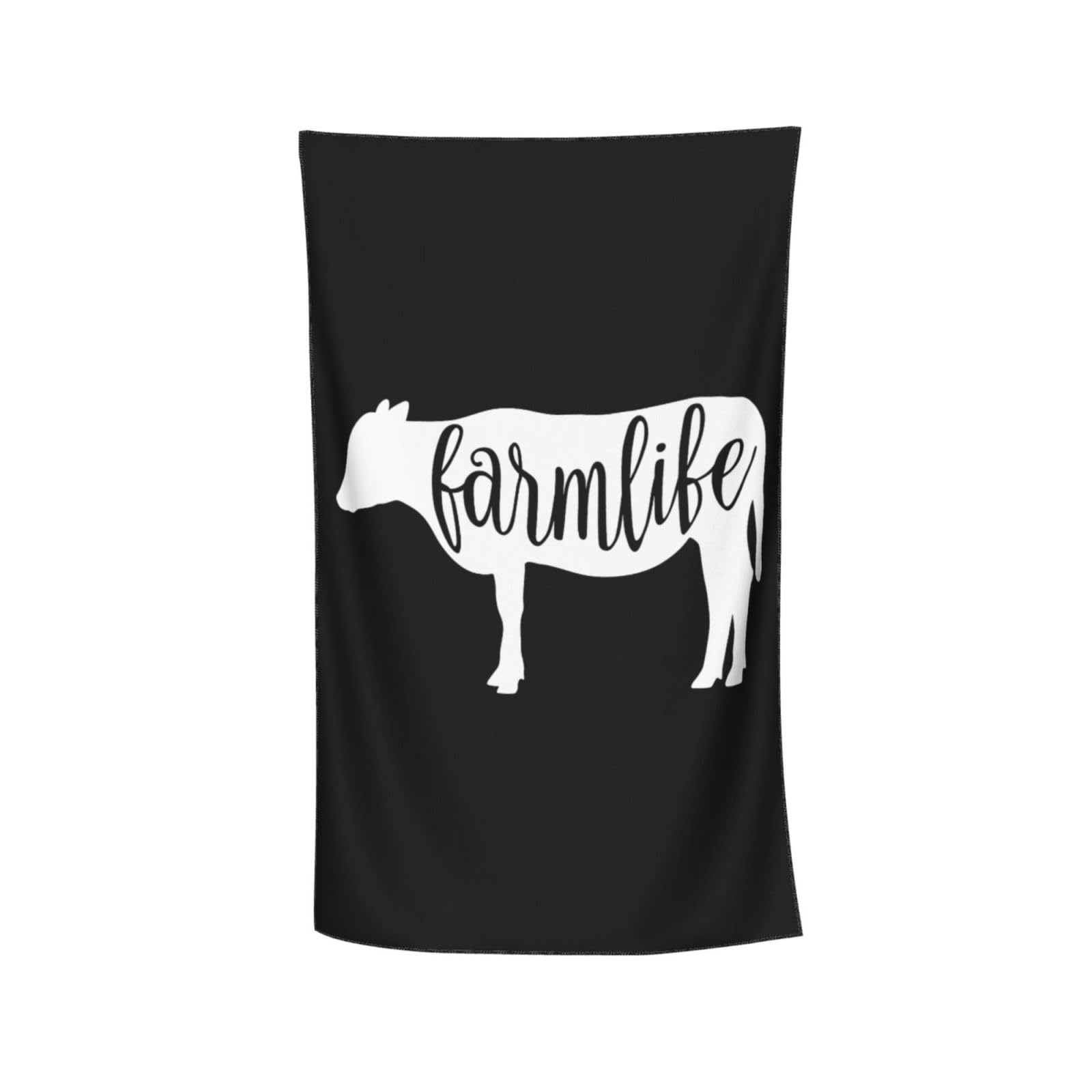 Zahika Farmlife Cow Beach Towel Absorbent Bathroom Towels Beach Towels Oversized Super 32x52 Inch