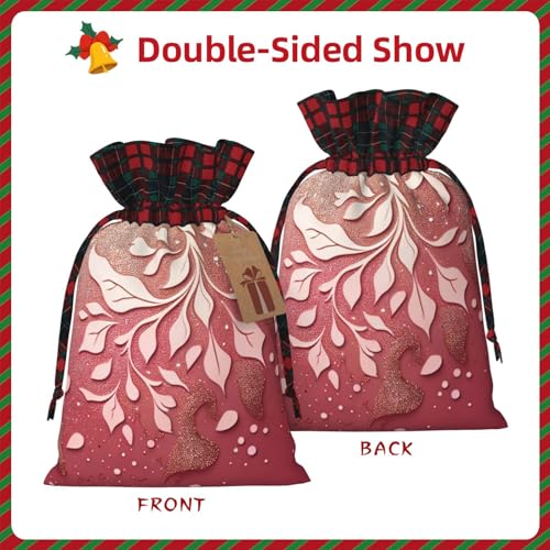 Yioniii a mandala pattern on purple velvet background pattern Christmas Gift Bags Santa Sack with Drawstring, String Backpacks for Gifts Treat and Candy,Purple,S
