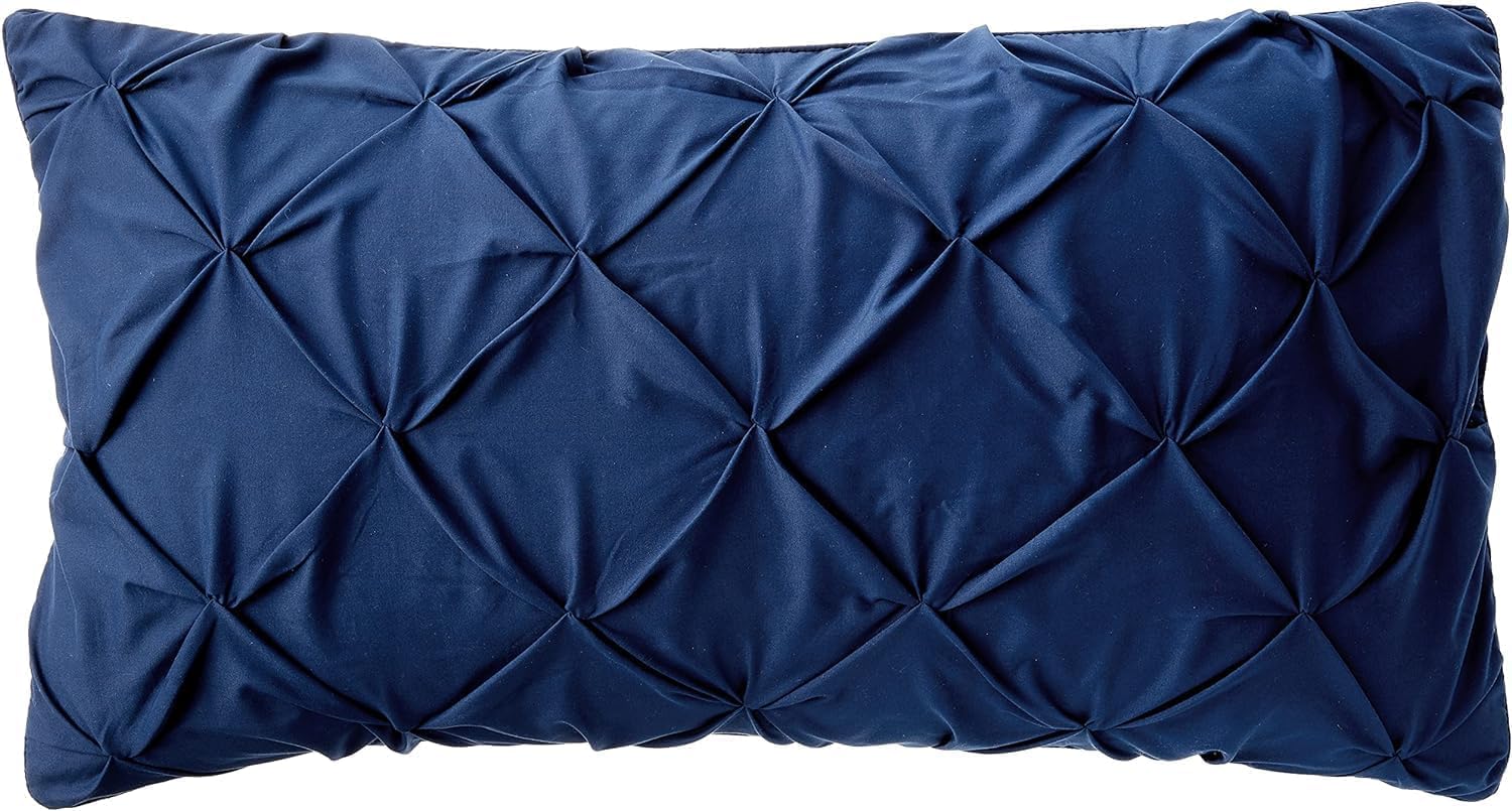 VCNY Home - King Comforter, Soft Bedding Set with Matching Shams and Decorative Pillow, Geometric Design, Modern Home Decor (Carmen Navy, 4-Piece)