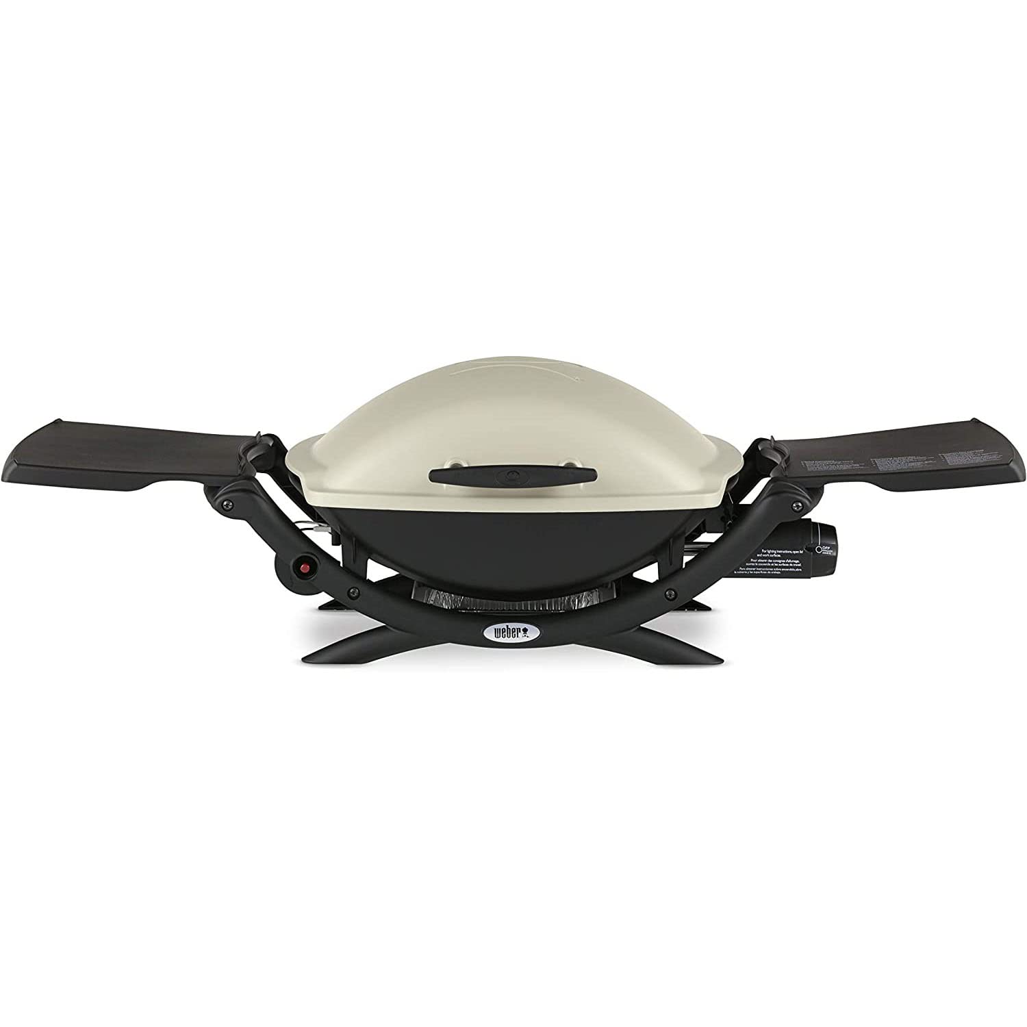 Weber 53060001 Q 2000 Portable Gas Grill, Liquid Propane - Titanium Bundle with Weber Q Portable Cart for Weber Q 1000 / Q 2000 Grill