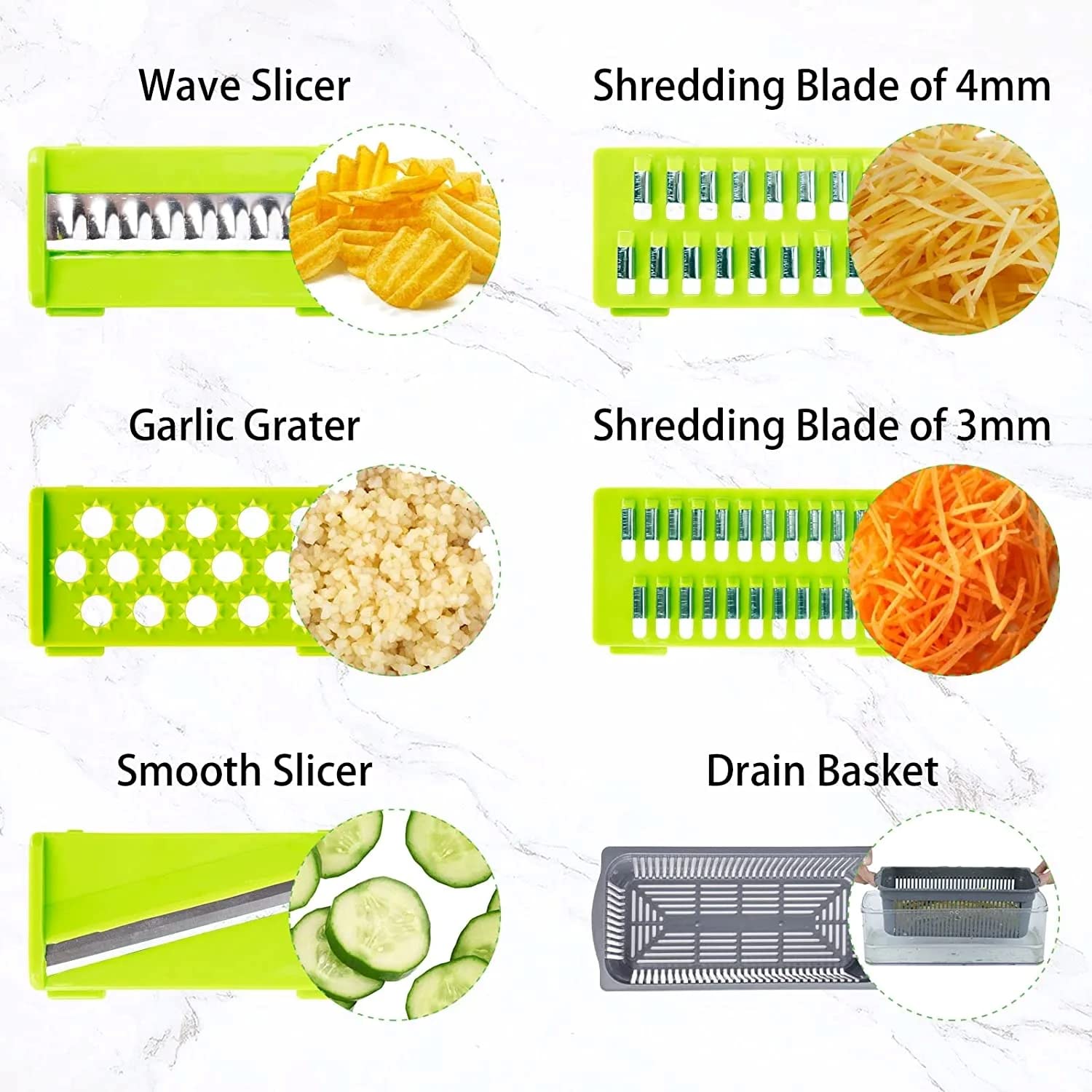 Vegetable Chopper, Multifunctional 12 in 1 Food Chopper, Kitchen Helper, Vegetable Slicer, Veggie Dicer, Onion Cutter with Container