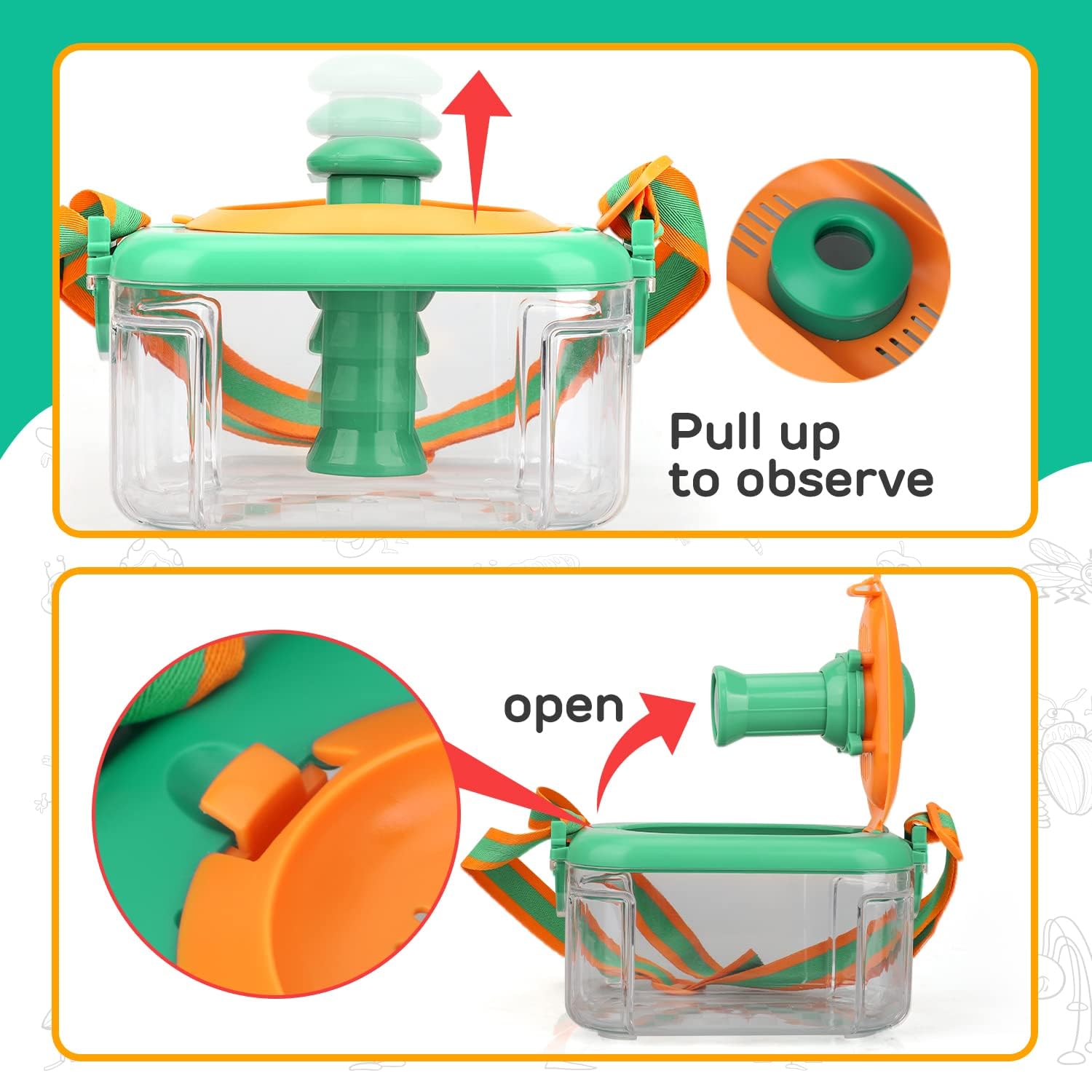 TOY Life Bug Catcher Kit for Kids Bug Catching Kit with Butterfly Net,Bug Net,Critter Keeper,Butterfly Kit,Magnifying Glass,Insect Catcher, Bug Toys Kids Explorer Kit Outdoor Toys for Kid 3 4 5 6 7 8