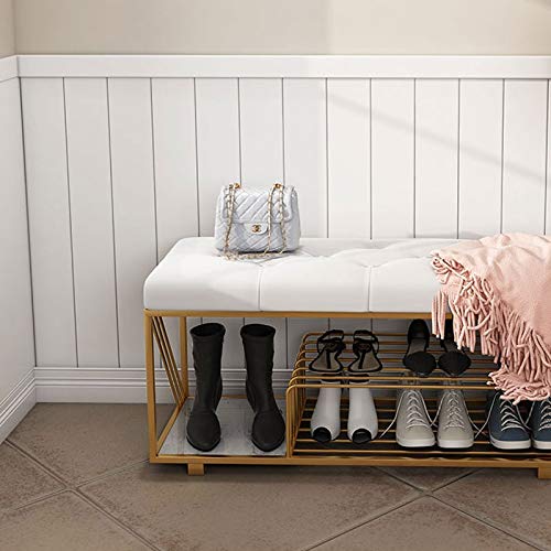 ZHYH Nordic Shoe Stool Home Entrance Porch Cabinet Storage Bed end Sofa Bench Creative (Color : E)