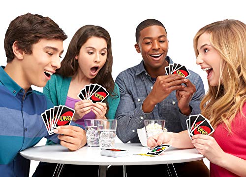 UNO - Classic Colour & Number Matching Card Game - 112 Cards - Customizable & Erasable Wild - Special Action Cards Included - Gift for Kids 7+, W2087