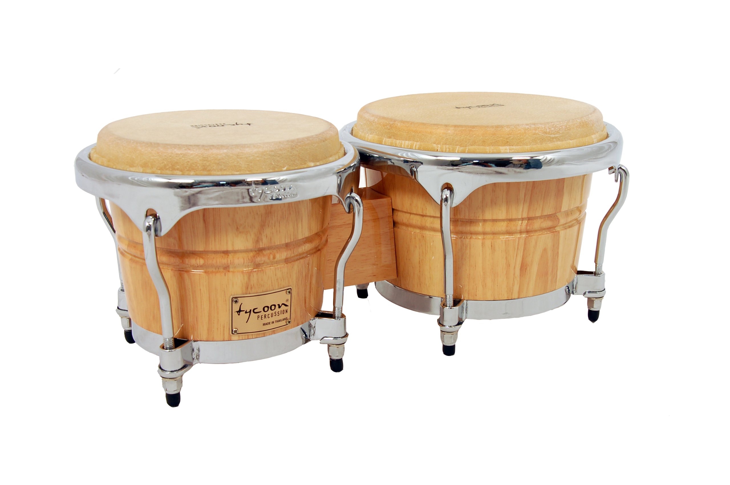 Tycoon Percussion 7 Inch & 8 1/2 Inch Concerto Series Bongos - Natural Finish