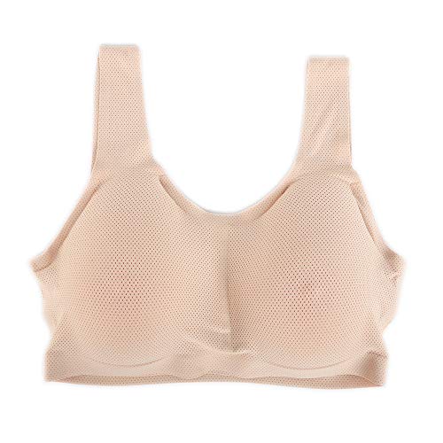 ZMASI Silicone Breast Form Pocket Bra Mastectomy Bras for Mastectomy Prosthesis Crossdresser (Nude)