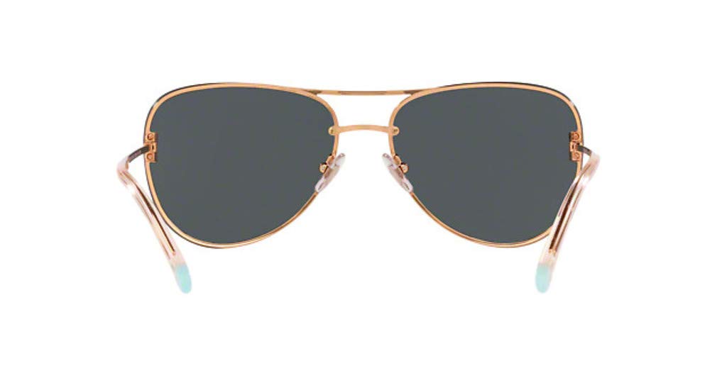 Tiffany & Co TF3066 - 61054Z Sunglasses RUBEDO w/ GREY MIRROR ROSE GOLD Lens 62mm