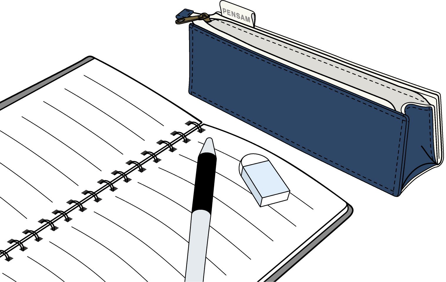 キングジム(Kingjim) King Jim 2002 Key Pen Case, Pensam, Clip-On Pen Case, Stand, Yellow
