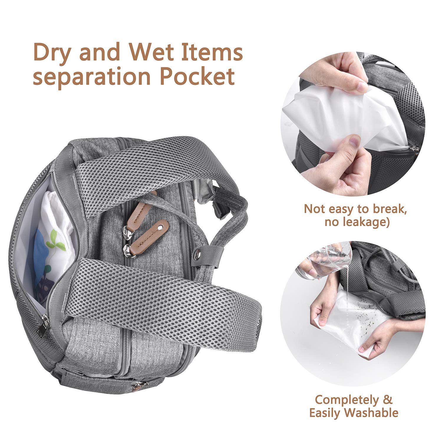 Zymise K-Musculo Large Diaper Bag Backpack, ZOZLY Travel Back Pack Baby Bag Nappy Changing Bags